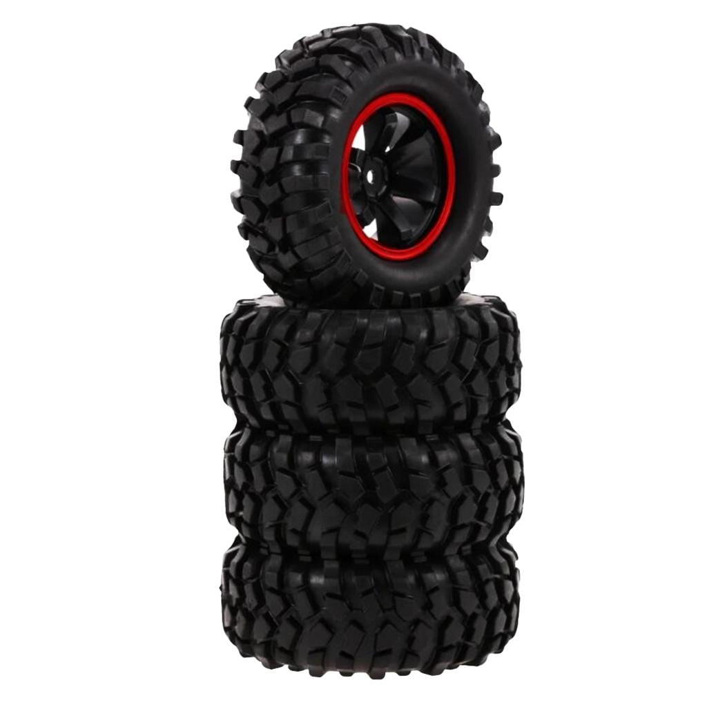 96mm Rubber Tires Tyres 1.9" Wheels For 1/10 RC Rock Crawler Car Parts ...