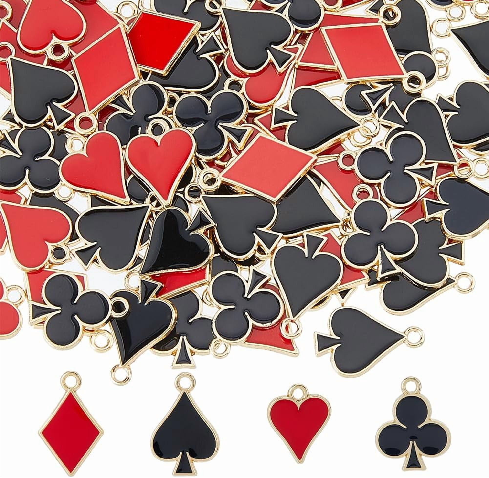 96pcs 4 styles Alloy Pendants with Enamel Cadmium Free & Nickel Free ...
