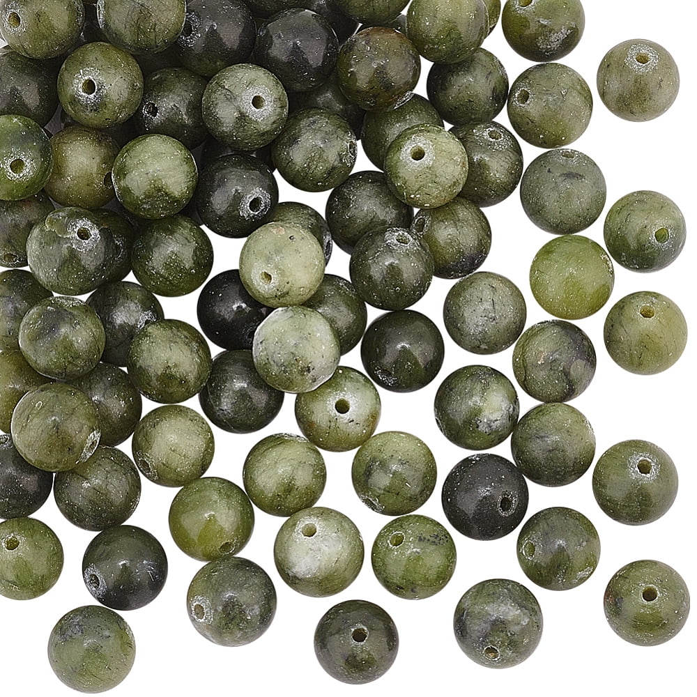 96pcs 8mm Green Jade Beads Beads Stone Beads Chinese Green Jade Bead ...