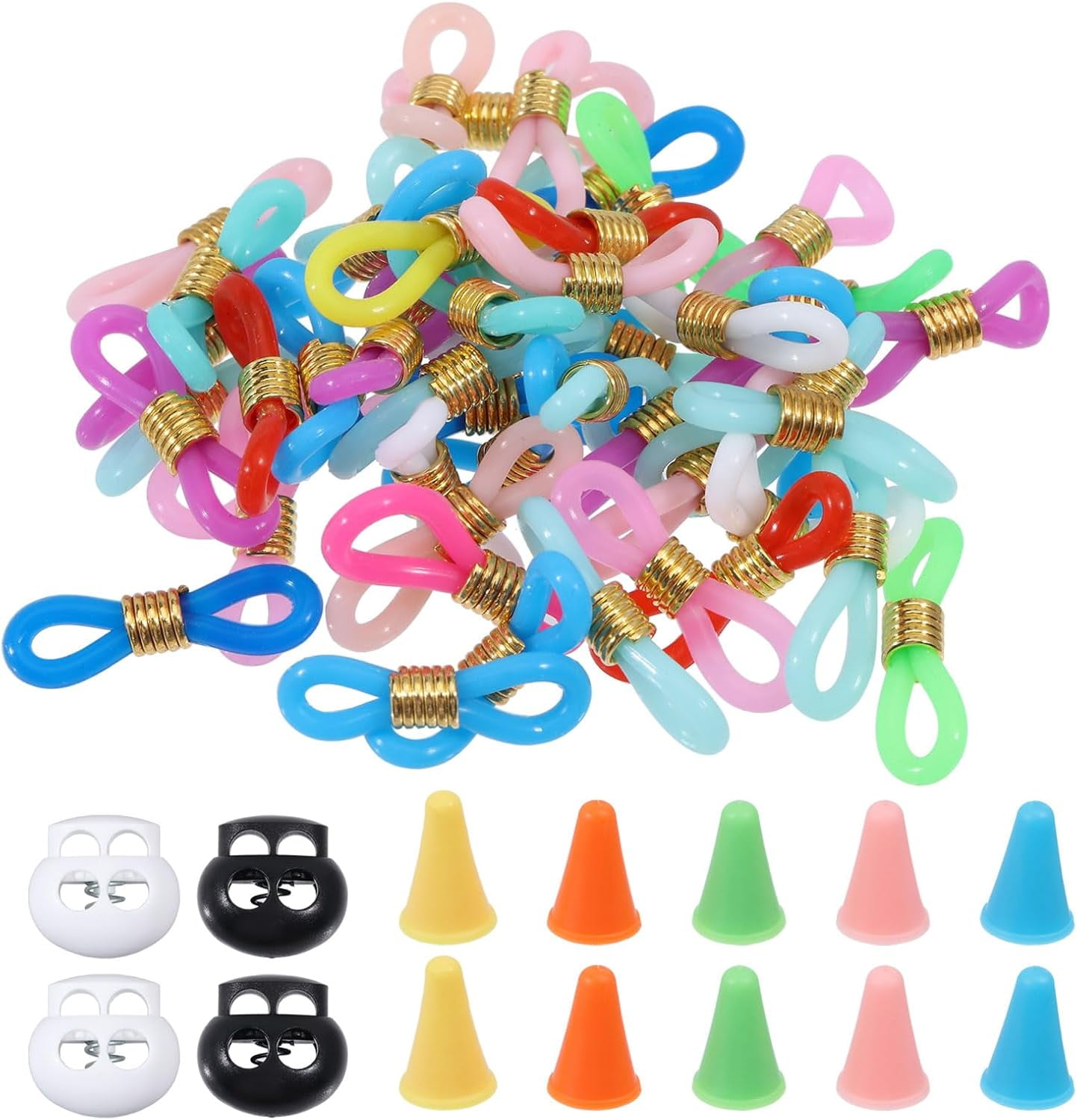 96pcs Knitting Stitch Stoppers Synthetic Rubber Knitting Needle Point ...