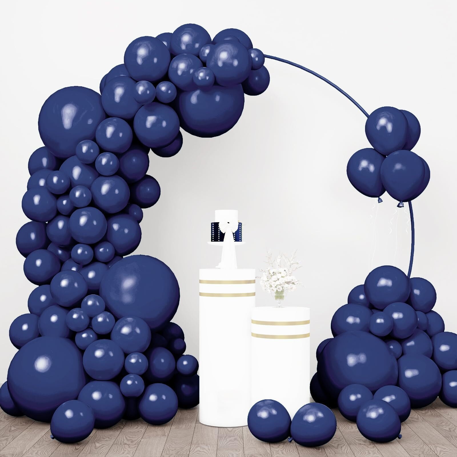 96pcs Navy Blue Balloons Latex Balloons Different Sizes 18 12 10 5 Inch ...