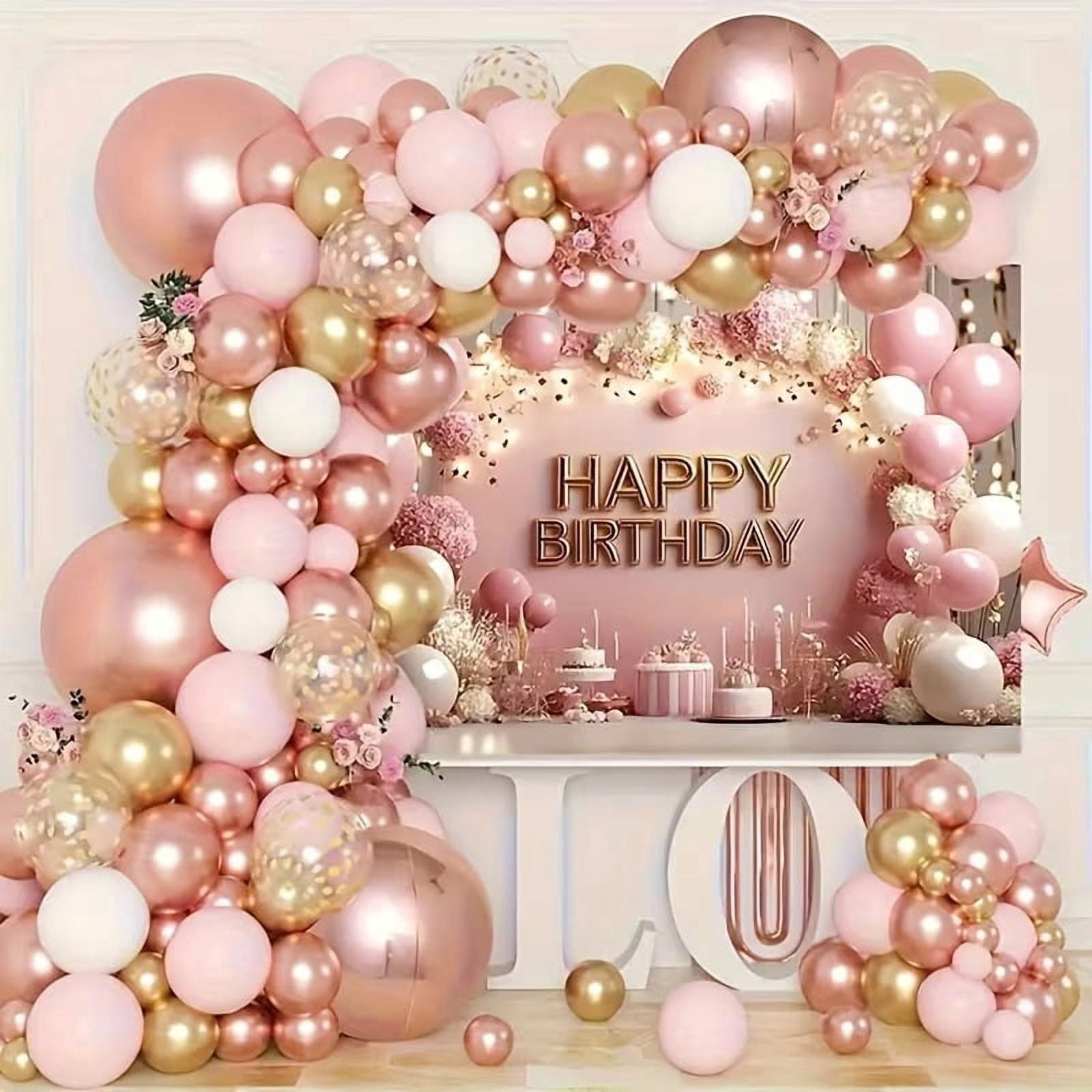 96pcs Rose Gold Balloon Arch Kit - Perfect for Birthday, Wedding, and ...