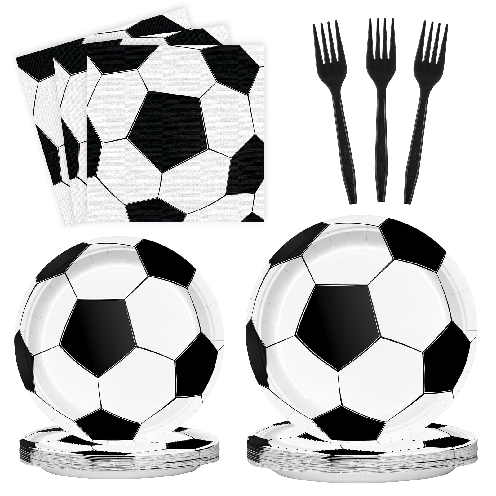 96pcs Soccer Plates Napkins IFF17 Soccer Birthady Party Supplies ...