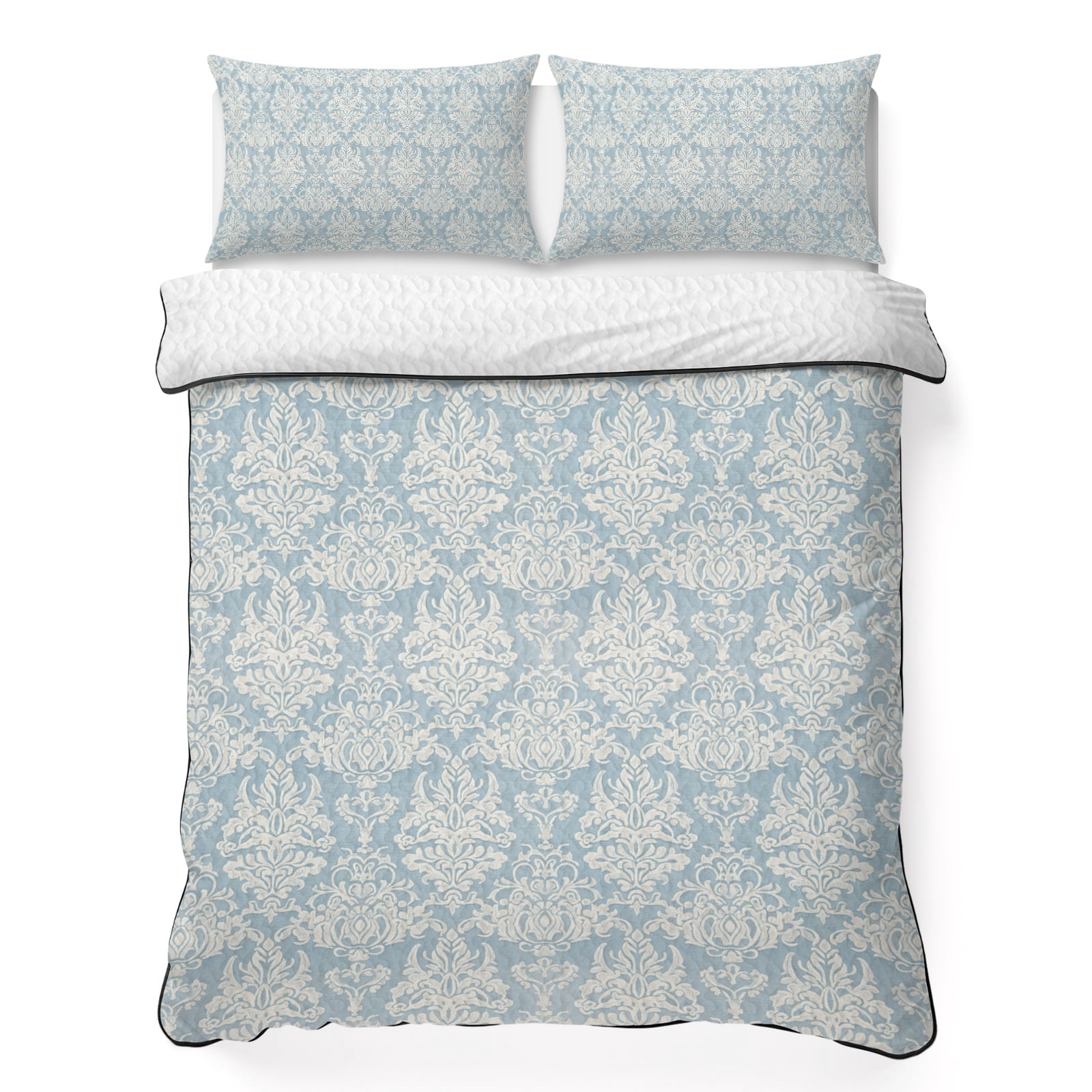 King Quilt Bedding Set Retro Ethnic Wind Floral Patterns Breathable ...