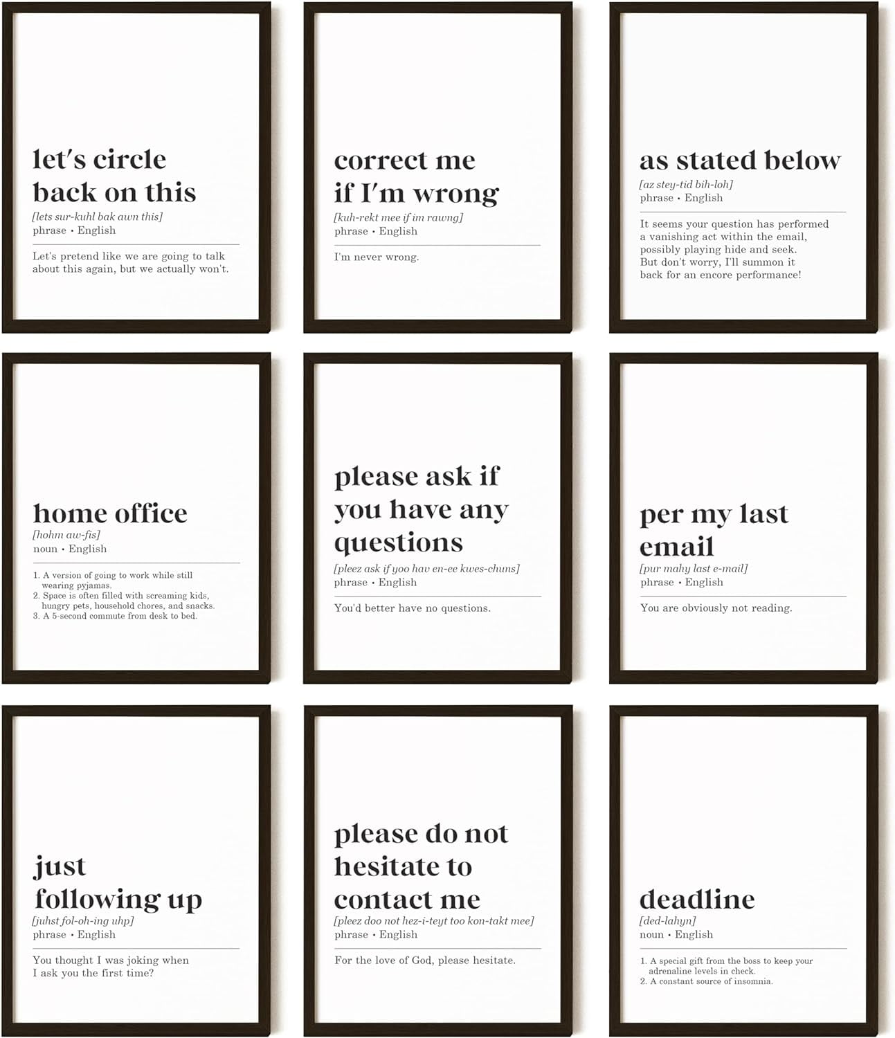 97 DECOR Office Wall Decor, Work Quote Print Motivational Poster ...