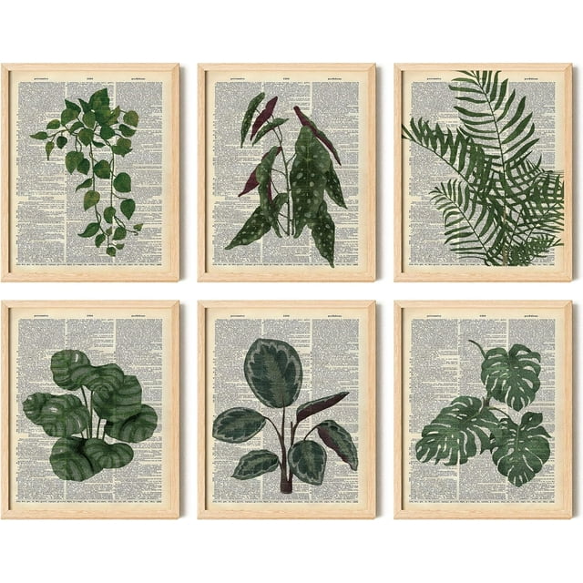 97 Decor Green Plant Wall Decor Poster, Botanical Wall Art Print ...