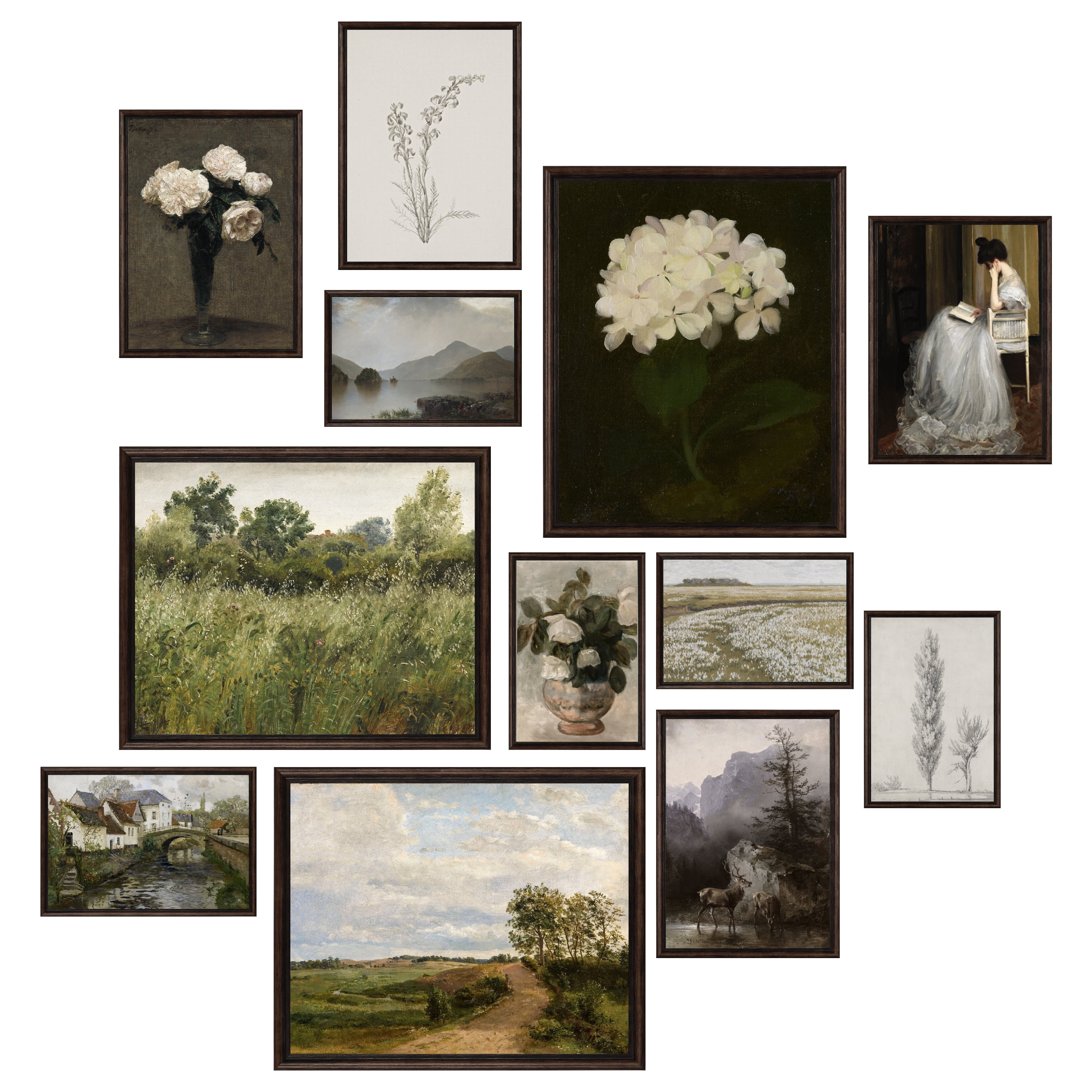 97 Decor Vintage Landscape Wall Art Print, French Country Poster ...