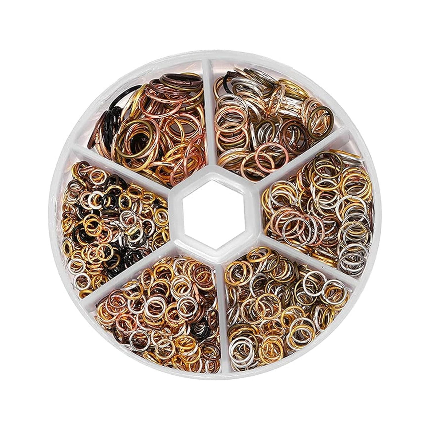 970 Pieces Metal Jump Rings Jewelry Connectors Split Rings Open Jump ...