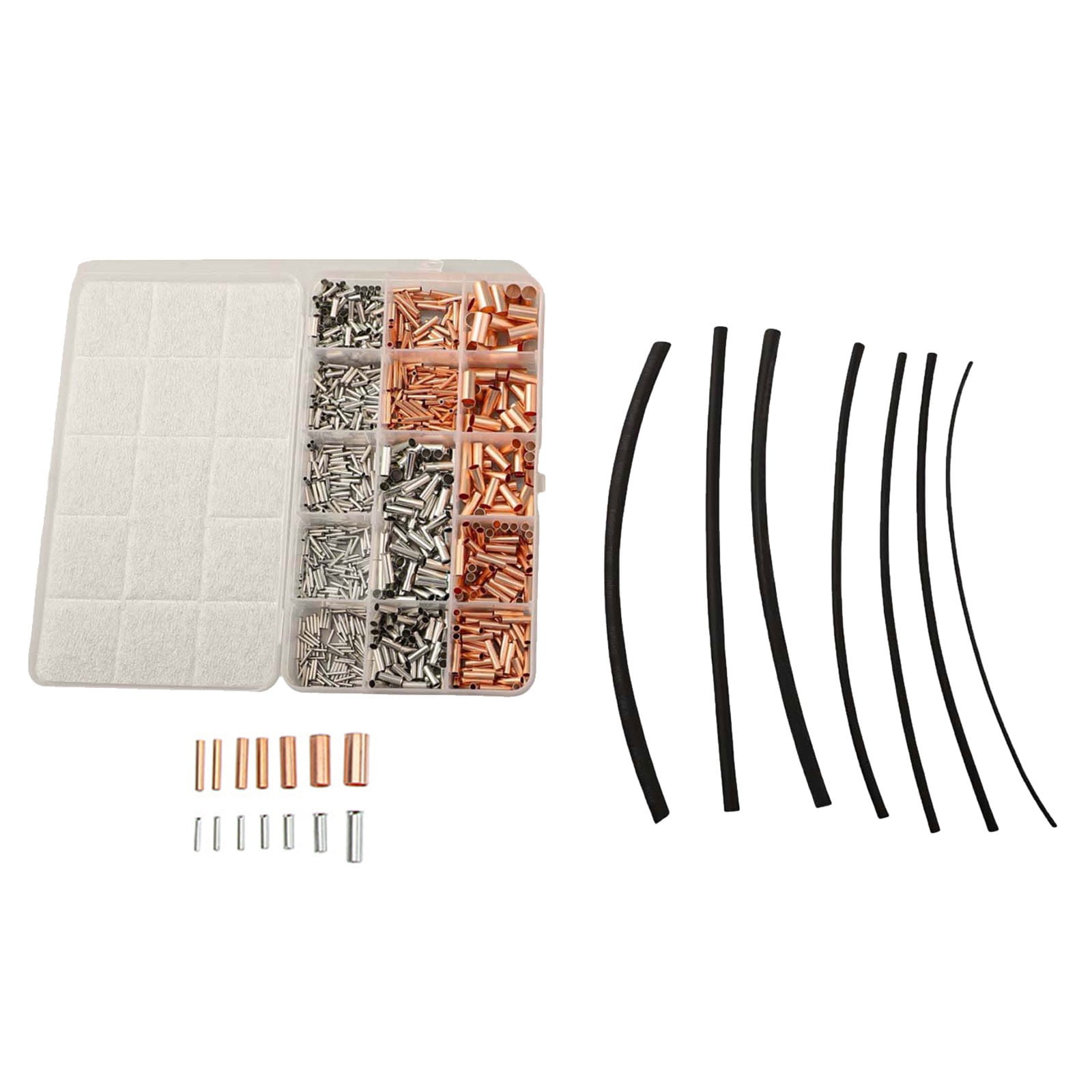 970pcs tube-type terminal connecting wire + small copper tube + heat ...