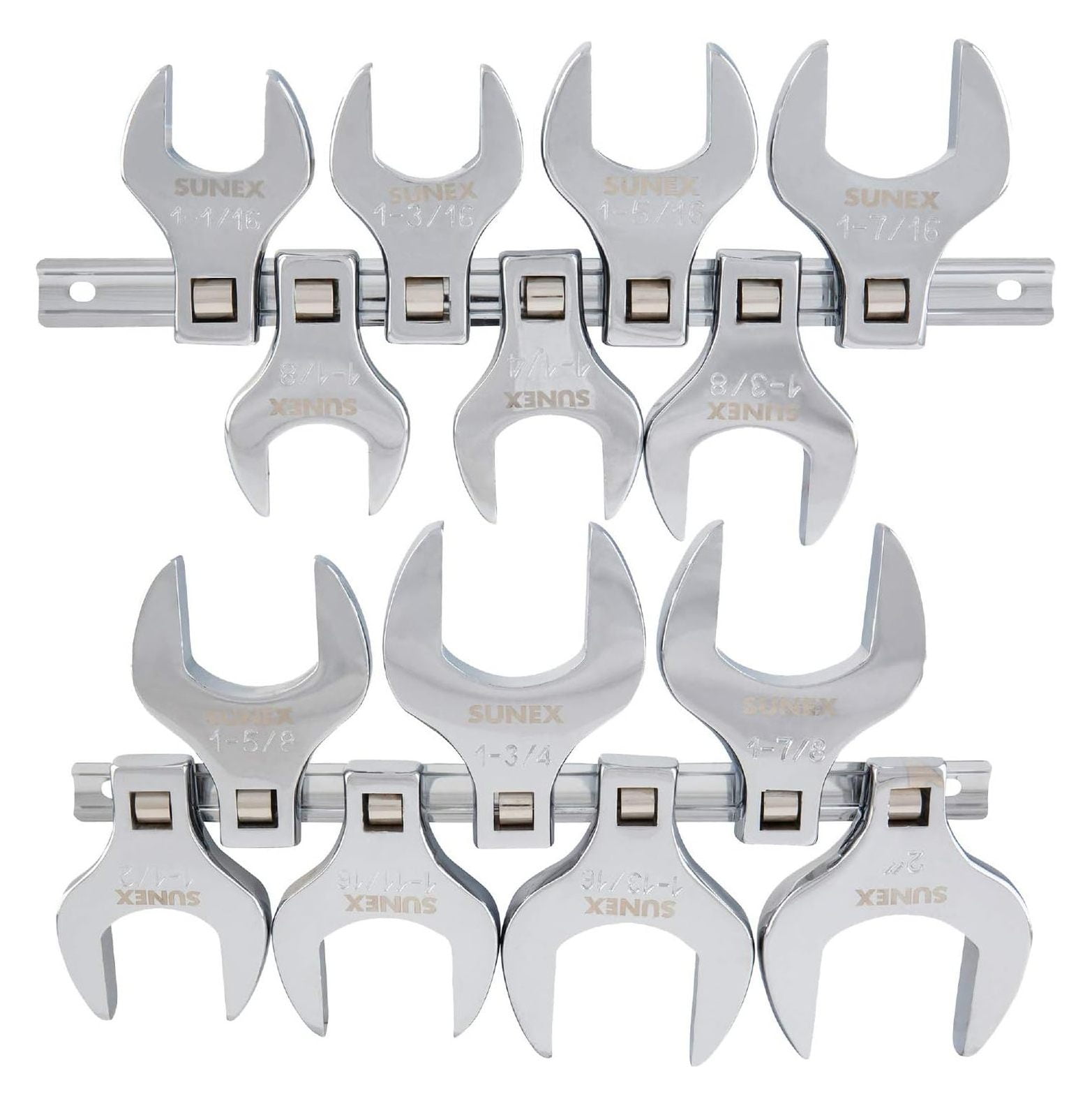 9721 1/2" Drive Fractional Jumbo Straight Crowfoot Wrench Set, 14-Piece ...