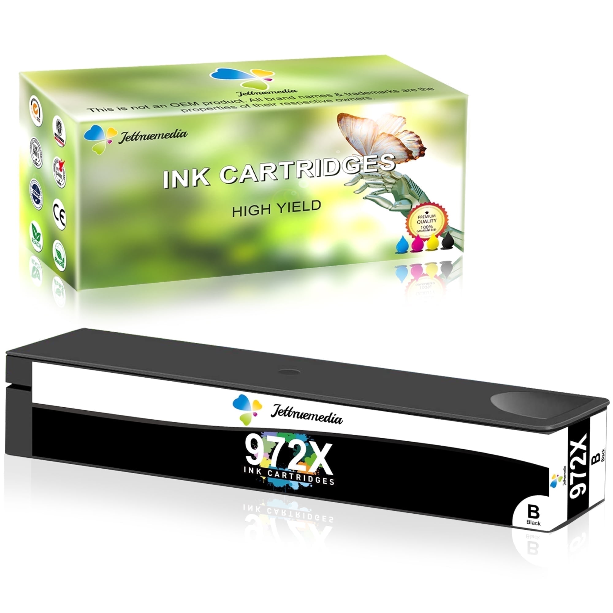 972X Black Ink Cartridges High Yield Compatible for HP 972 972A ...