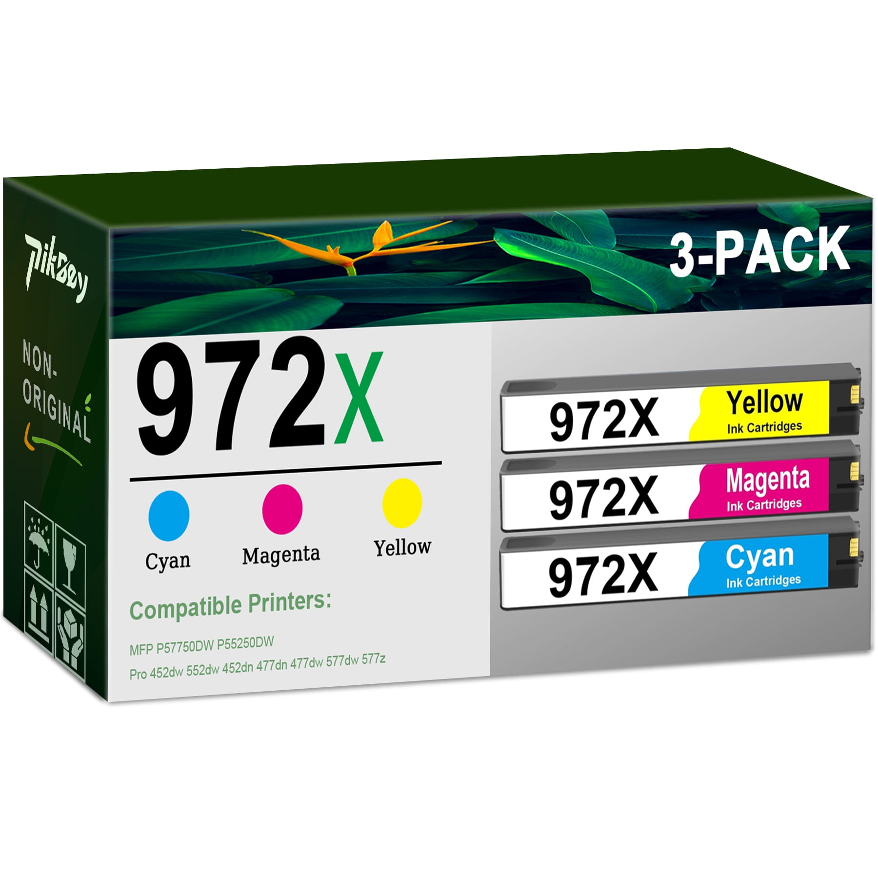 972X Ink Cartridges (3-Pack Cyan Magenta Yellow) - Compatible for HP ...