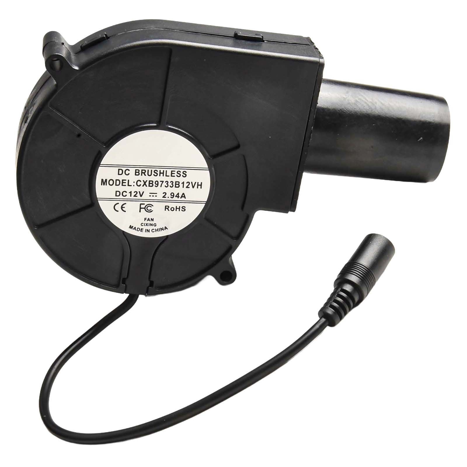 9733 Blower DC12V 2.7A Firewood BBQ Stove Double Ball High Air Volume ...