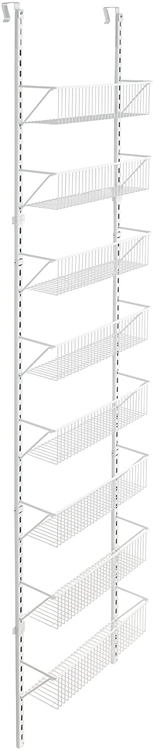 97535 Adjustable Wall & Door 8-Tier Basket Organizer, 18", , White ...