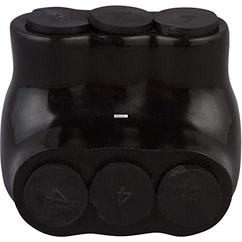 97624 Black Insulated Multi-Cable Connector - Dual Entry 3 Ports 2-14 ...