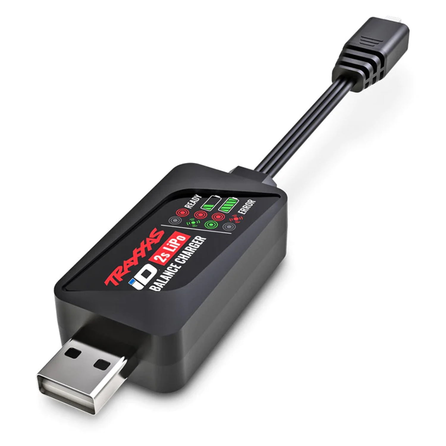 Traxxas USB Charger, 2-Cell 7.4V LiPo Battery with iD Connector, RC ...