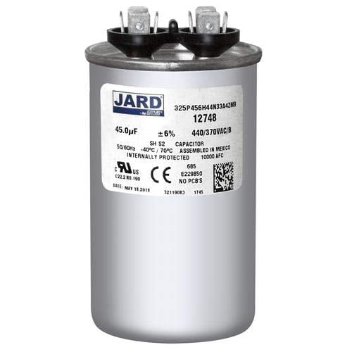 97F9884-45 uf MFD 370 or 440 Volt VAC - Genteq Round Run Capacitor JARD Upgrade - Walmart.com