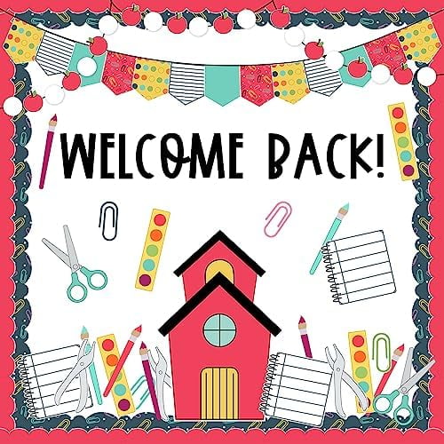 97Pcs Back to School Bulletin Board Decoration Kit Welcome Back ...