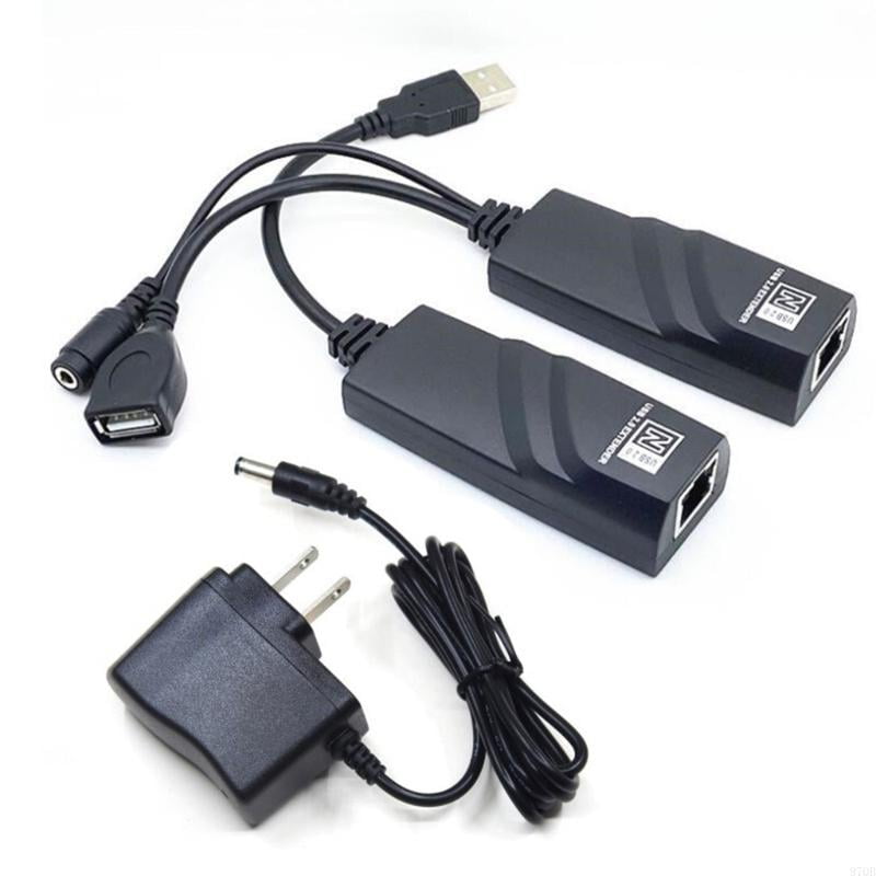 97QB USB2.0 To RJ45 Extender Adapter, 328ft Long Ranges USB Extension ...