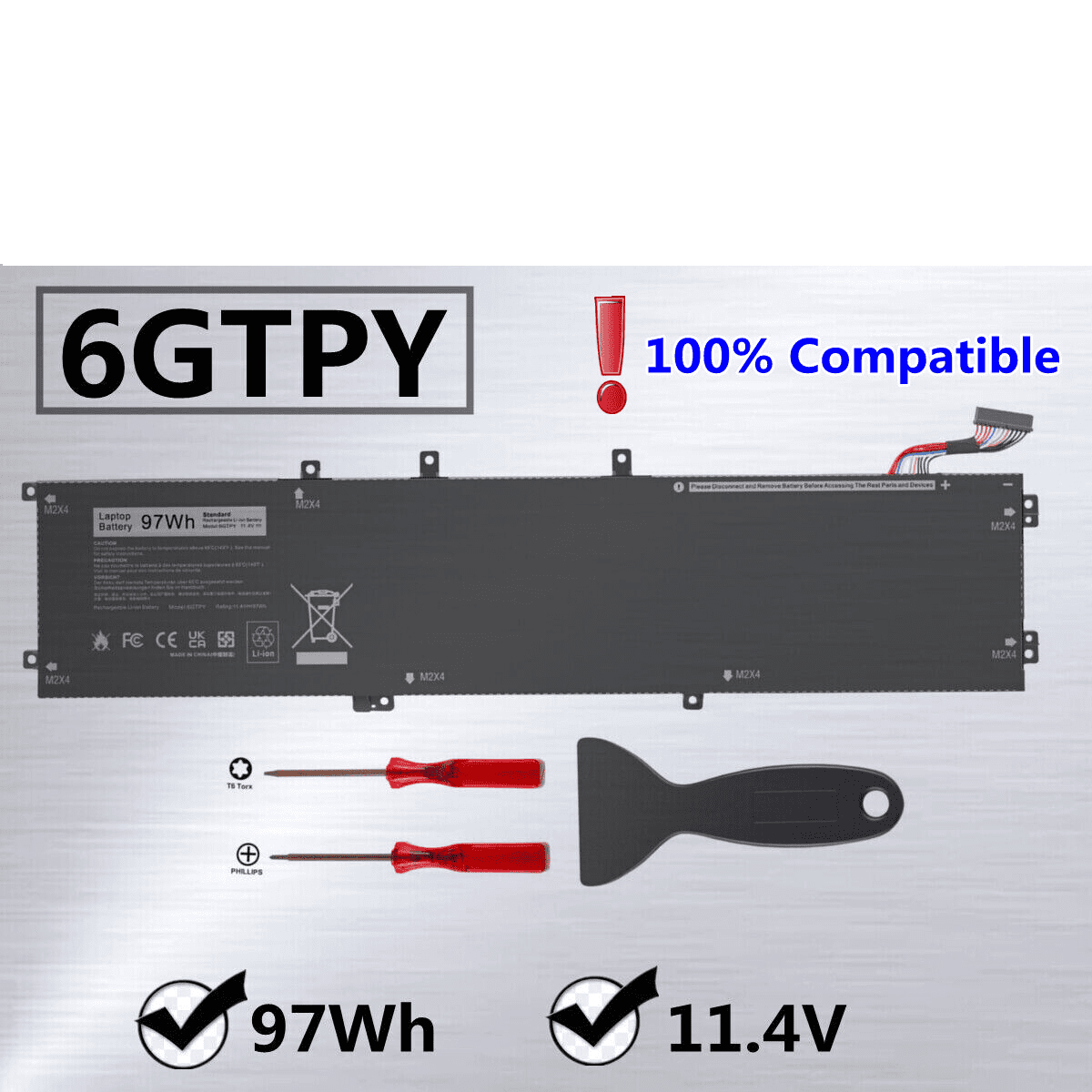 97Wh Battery for Dell Precision 5530 M5530 Workstation Series - Walmart.com