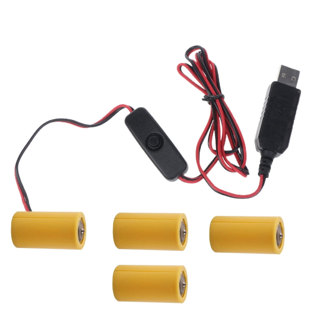 97cm USB to 6V LR14 C Dummy Battery Eliminate Cable for 4 LR14 C ...