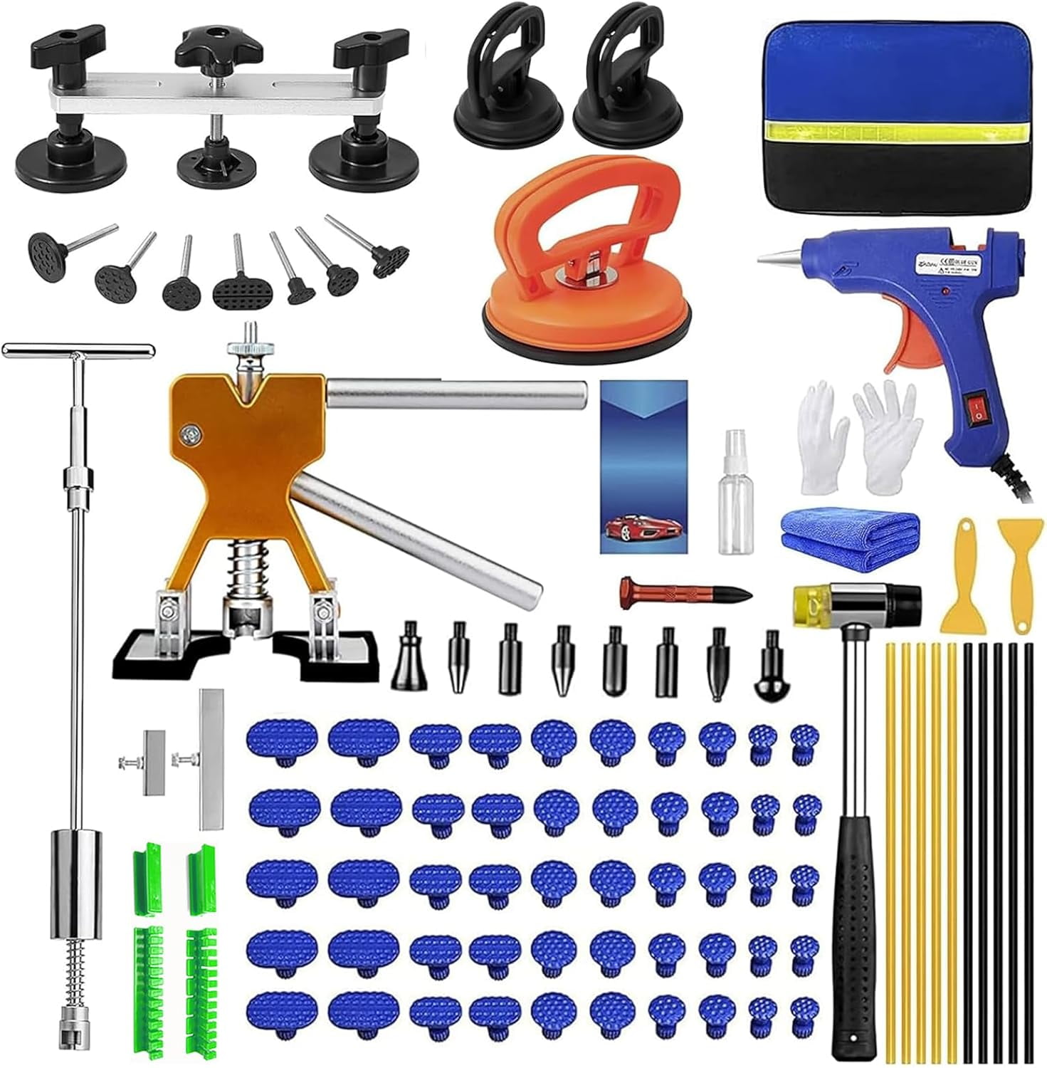 97pcs Dent Puller Kit, Car Dent Puller for Dent Removal, Paintless Dent ...
