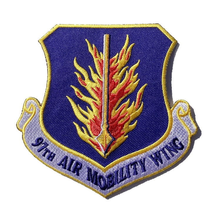 97th Air Mobility Wing Patch – Plastic Backing - Walmart.com