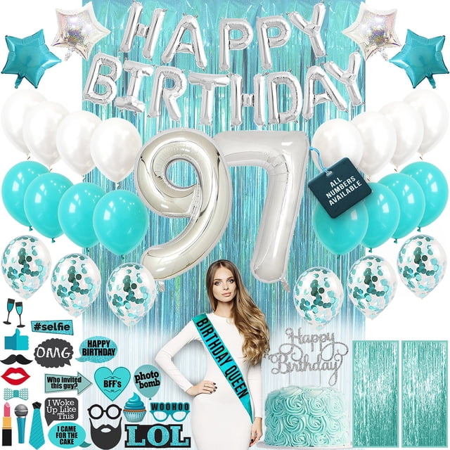 97th Birthday Decorations, 97th Birthday Party Supplies, 97th Birthday ...