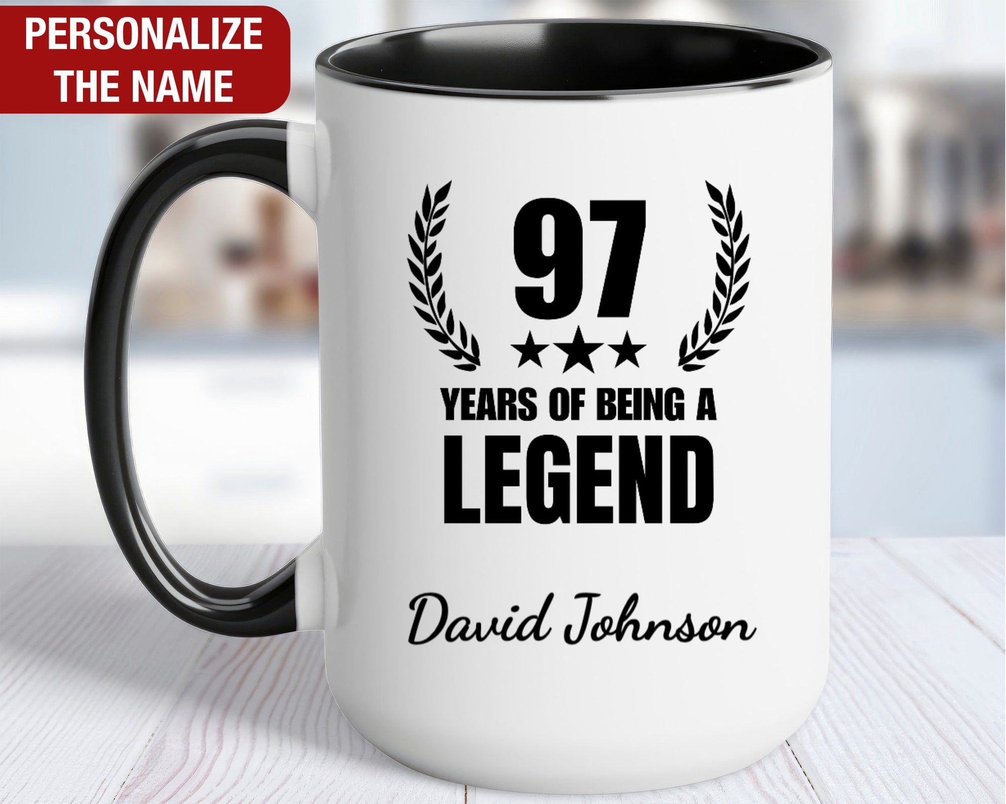 97th Birthday Gift Personalized Mug 97 Years of Being a Legend Gift for ...