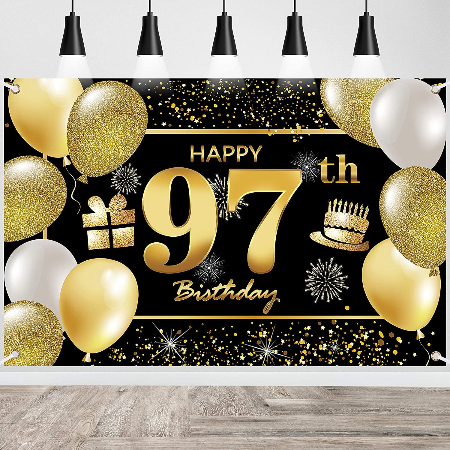 97th Happy Birthday Banner Birthday Decorations for Men Birthday Party ...