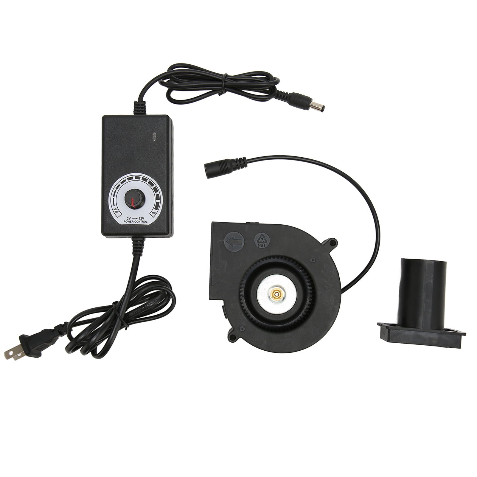 97x97mm Mini Blower Fan DC 12V with Speed Control for Receiver DVR Xbox ...