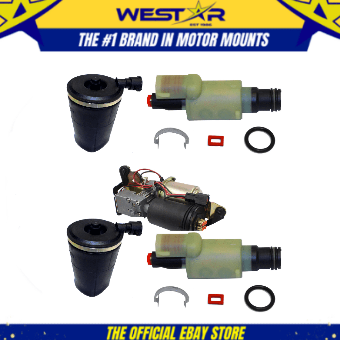 98-02 Lincoln Town Car for Rear Suspension Air Spring & Solenoid ...