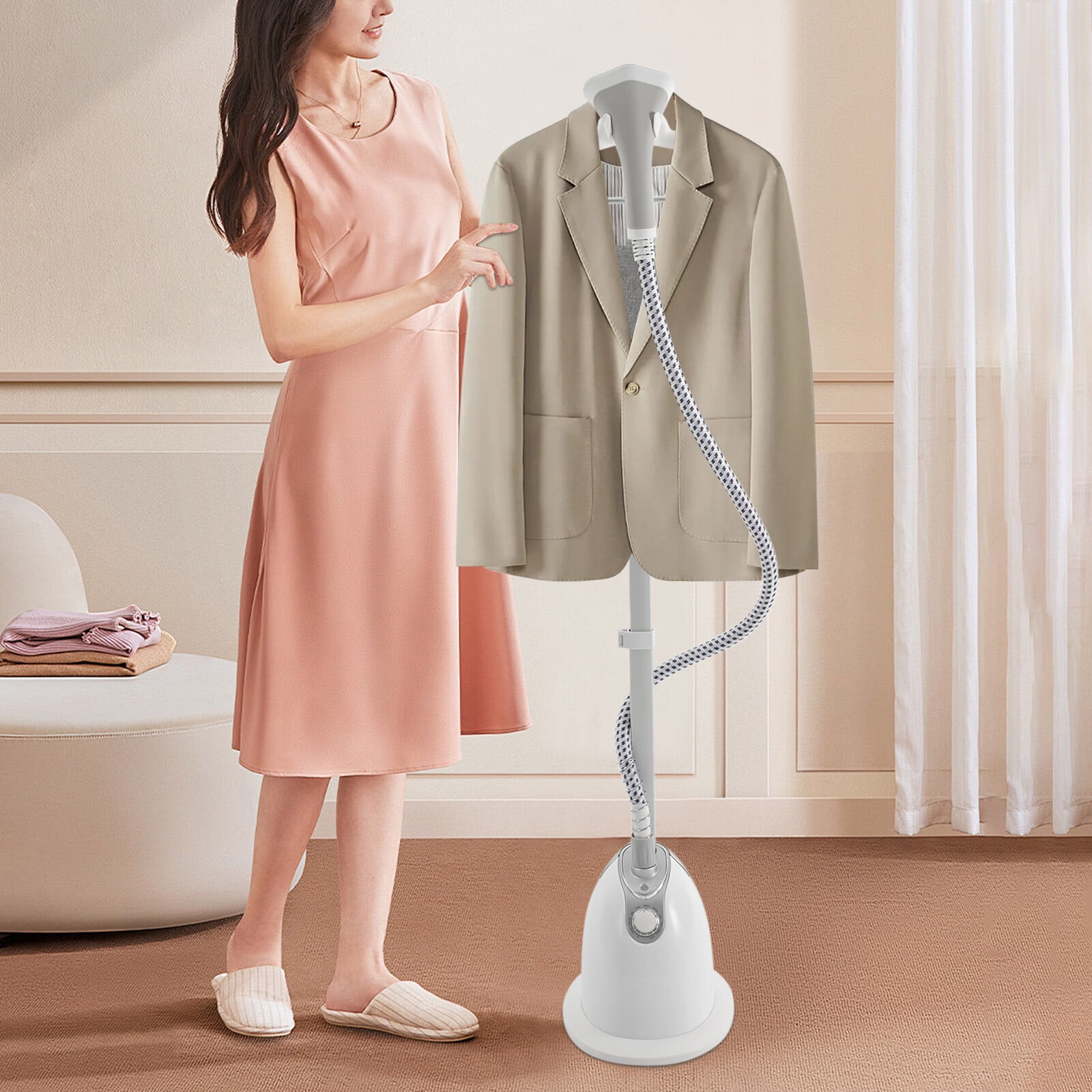 1350W White Professional Standing Garment Steamer w/Ironing Board ...