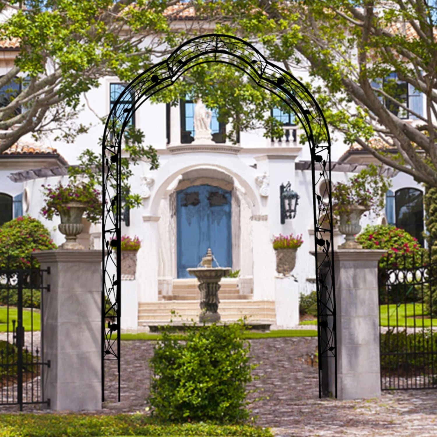 98.4" Tall Garden Arches Arbors, Wedding Arch with 8 Styles for ...