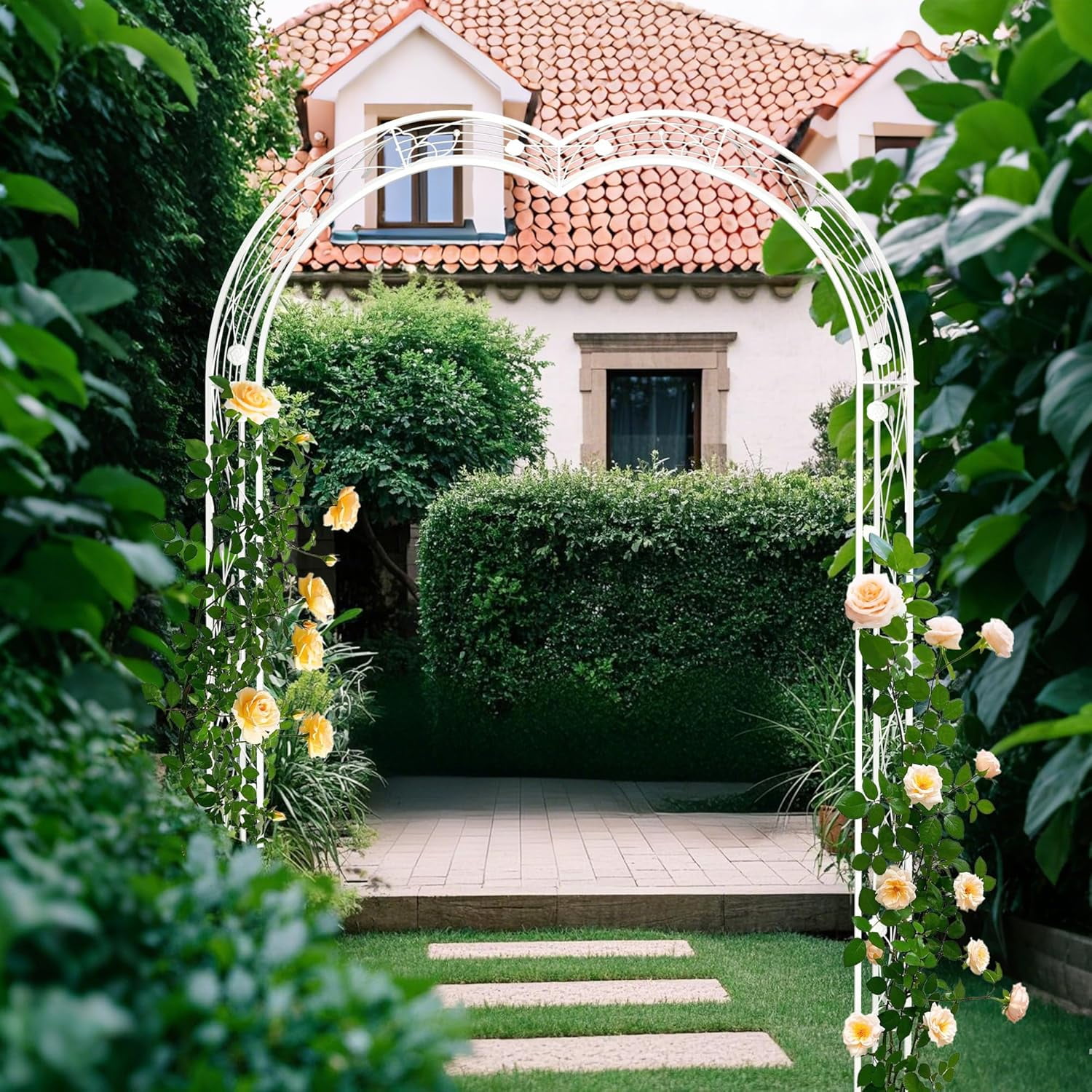 98.4" Tall Garden Arches Arbors, Wedding Arch with 8 Styles for ...