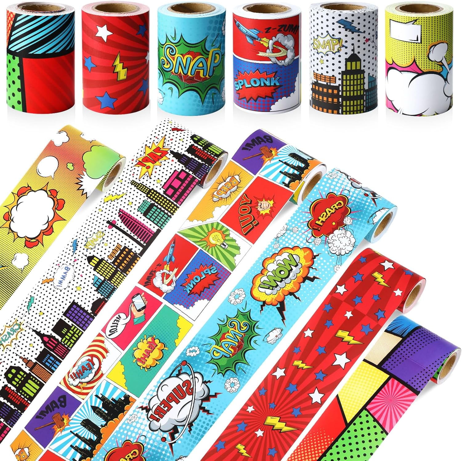 98.5 ft Bulletin Board Borders Classroom Decoration 6 Rolls Hero ...