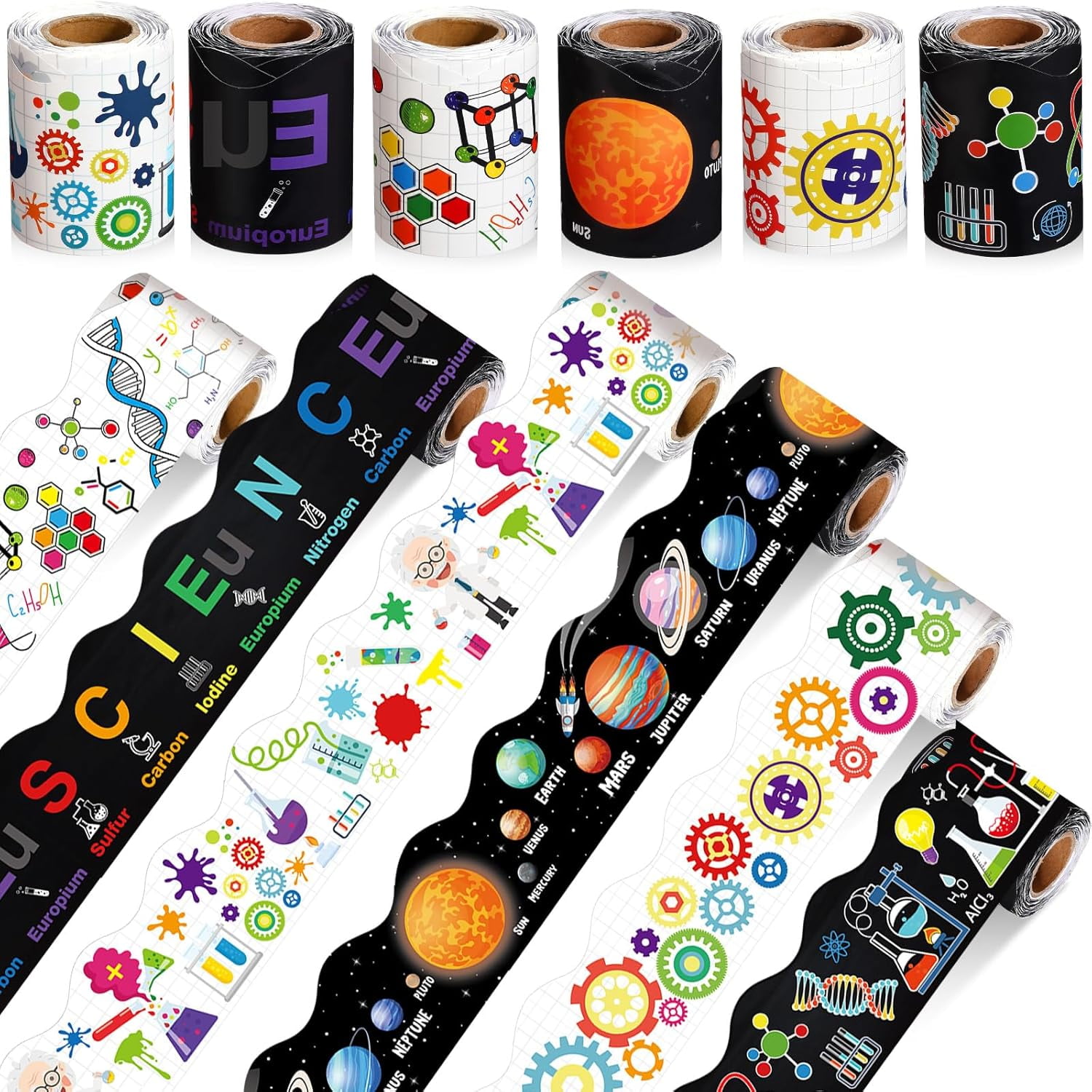 98.5 ft Bulletin Board Borders Classroom Decoration 6 Rolls Science ...