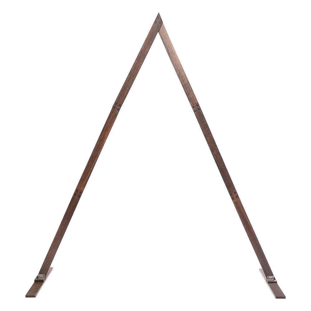 98.5 in. x 82.7 in. Wooden Wedding Arch Triangle Backdrop Stand Frame ...