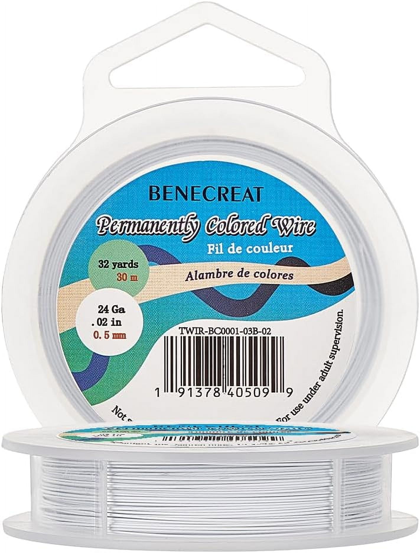 98-Feet 0.02inch (0.5mm) 7-Strand White Bead String Wire Nylon Coated ...