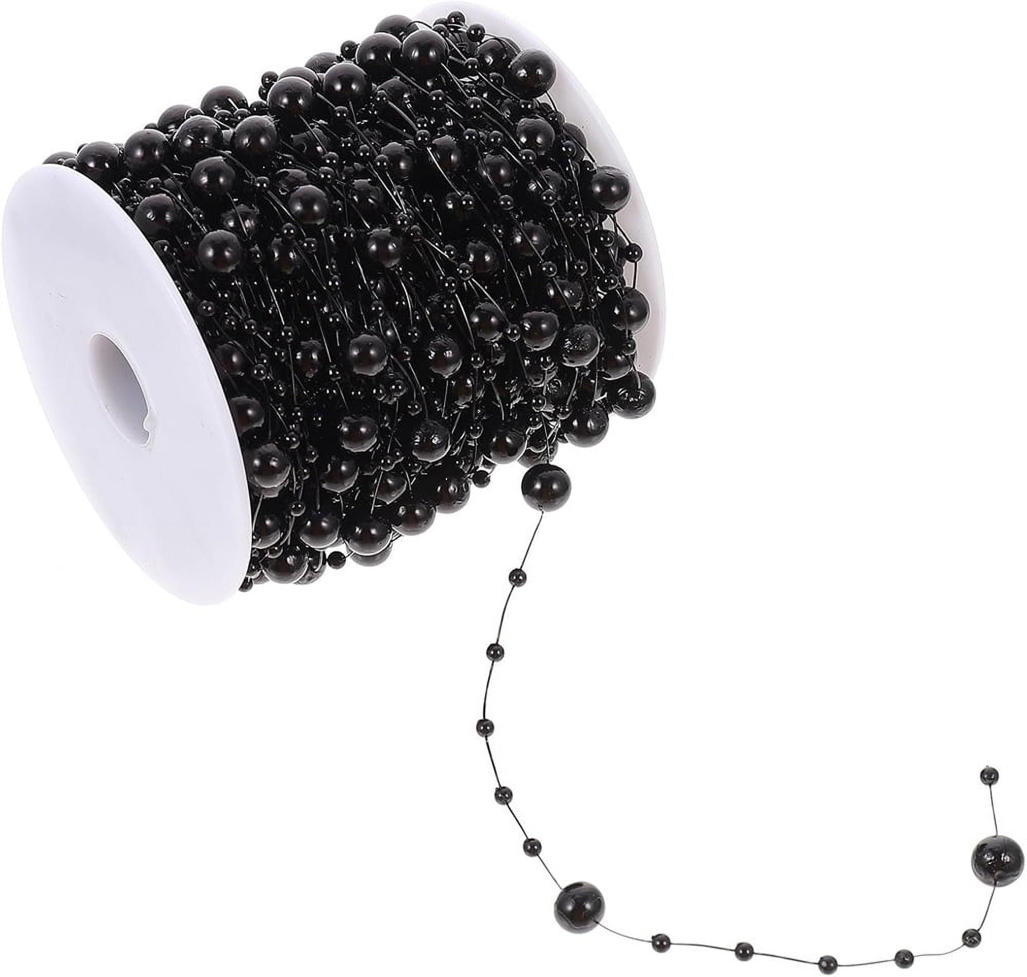 98 Feet Hanging Beads Strand Chain Roll,Faux Pearl Beaded Garland ...