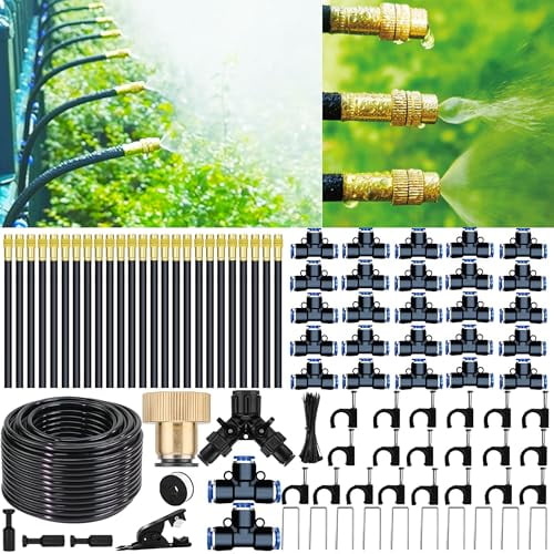 98 Ft Drip Irrigation System,360°Bendable Drip Irrigation Kit,25 ...