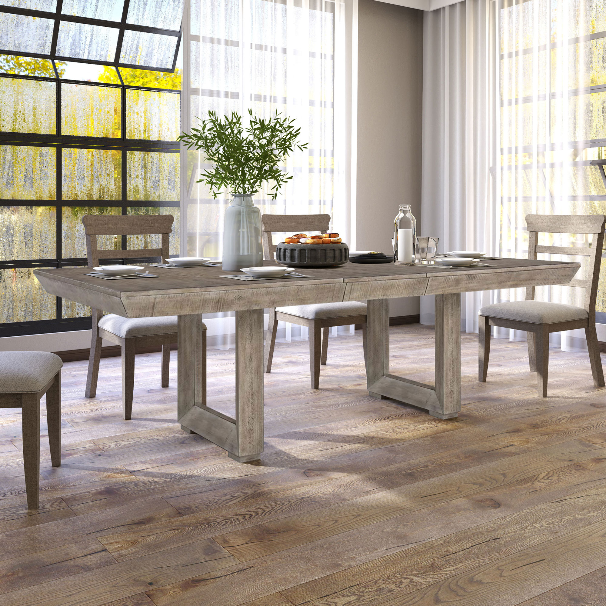 98 Inch Rectangular Dining Table, Farmhouse Dining Table for Dining ...