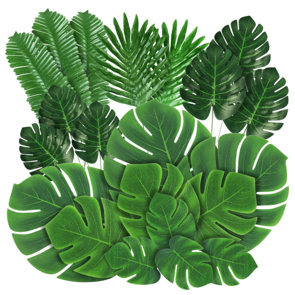98 Pcs Simulation Turtleback Bamboo Artificial Iron Tree Leaves Green ...