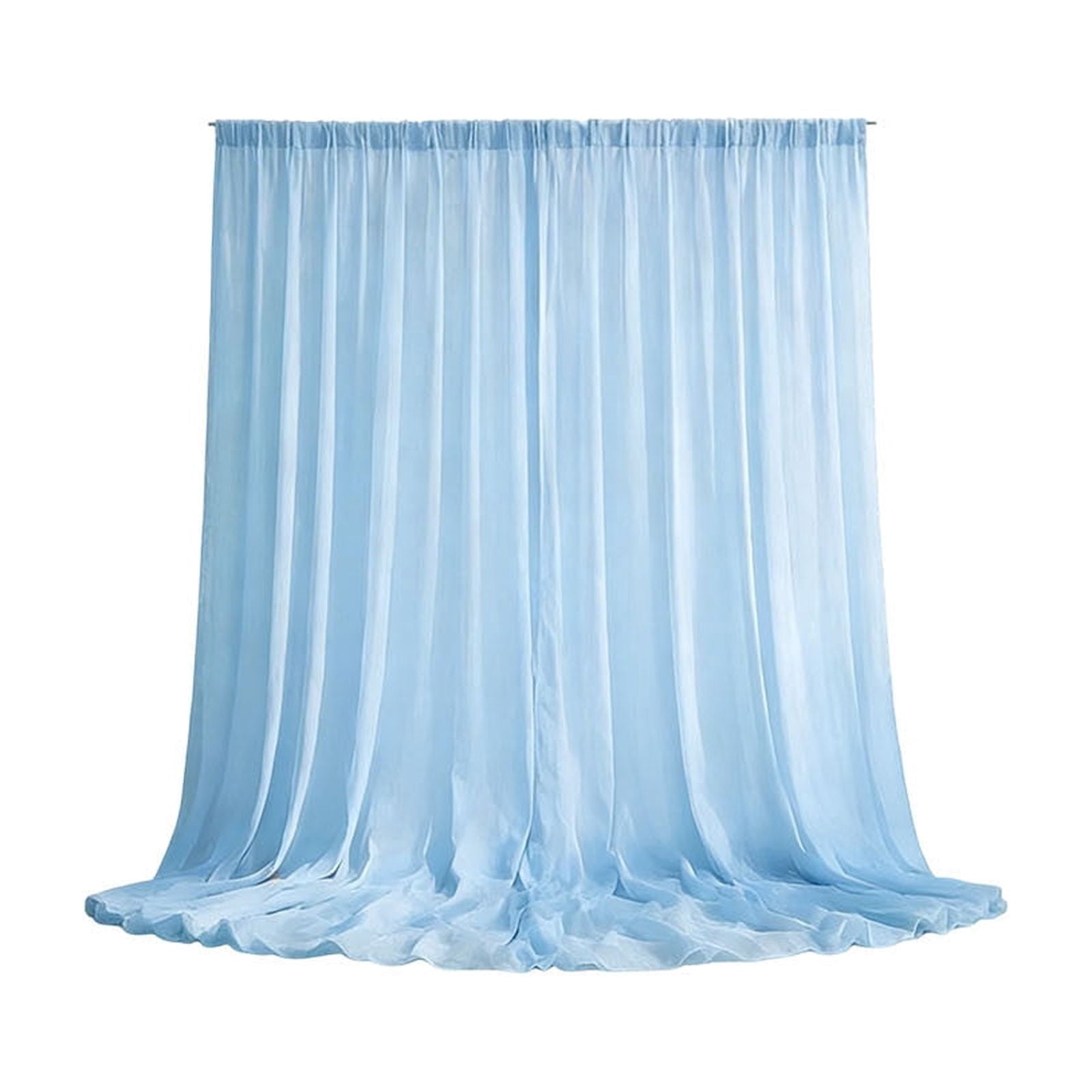 98"X63" Garden Rod Curtains, Villa Sun Room Outdoor Curtains, Blue ...