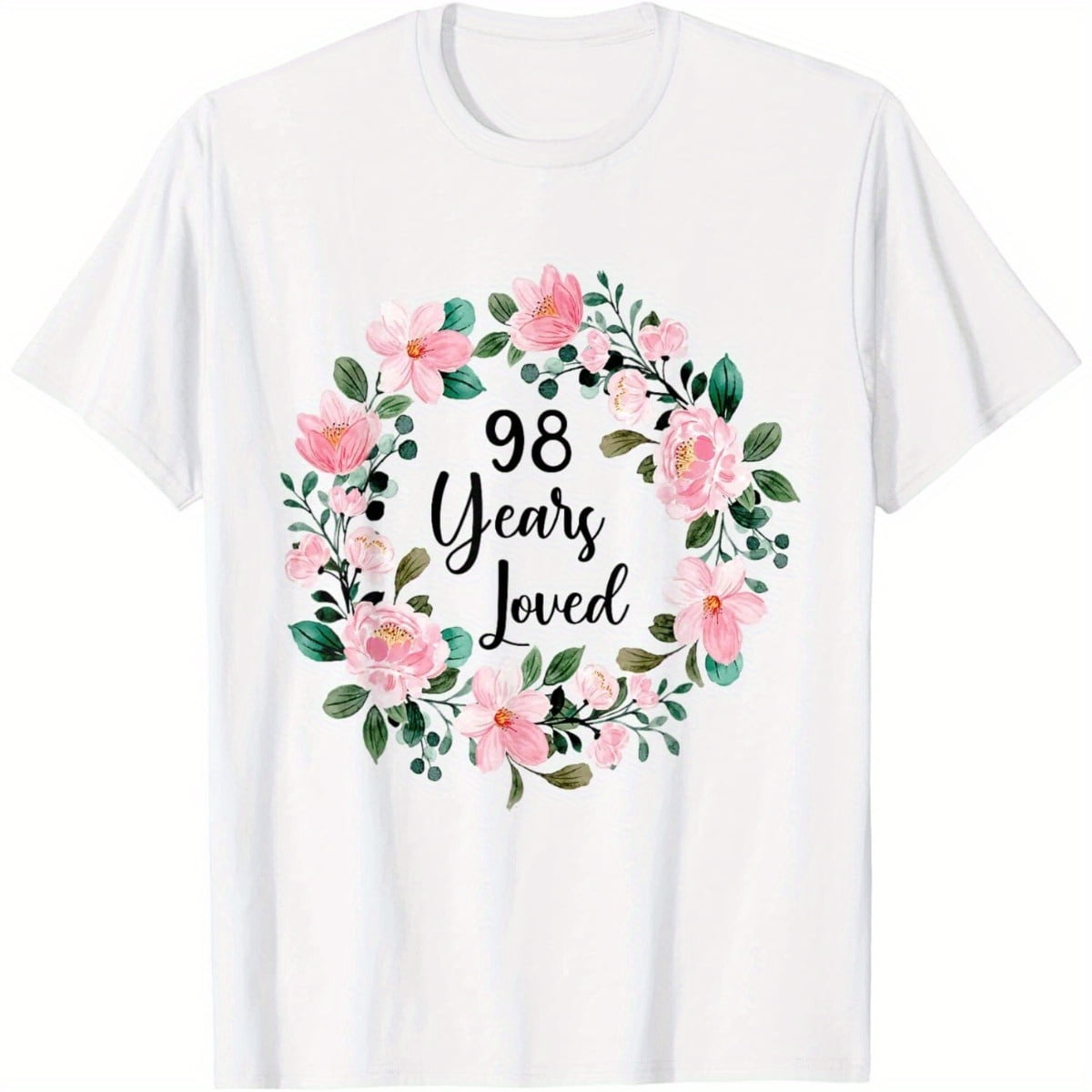 98 Years Loved Women Men 98Years Old Cool 98th Birthday T-Shirt ...