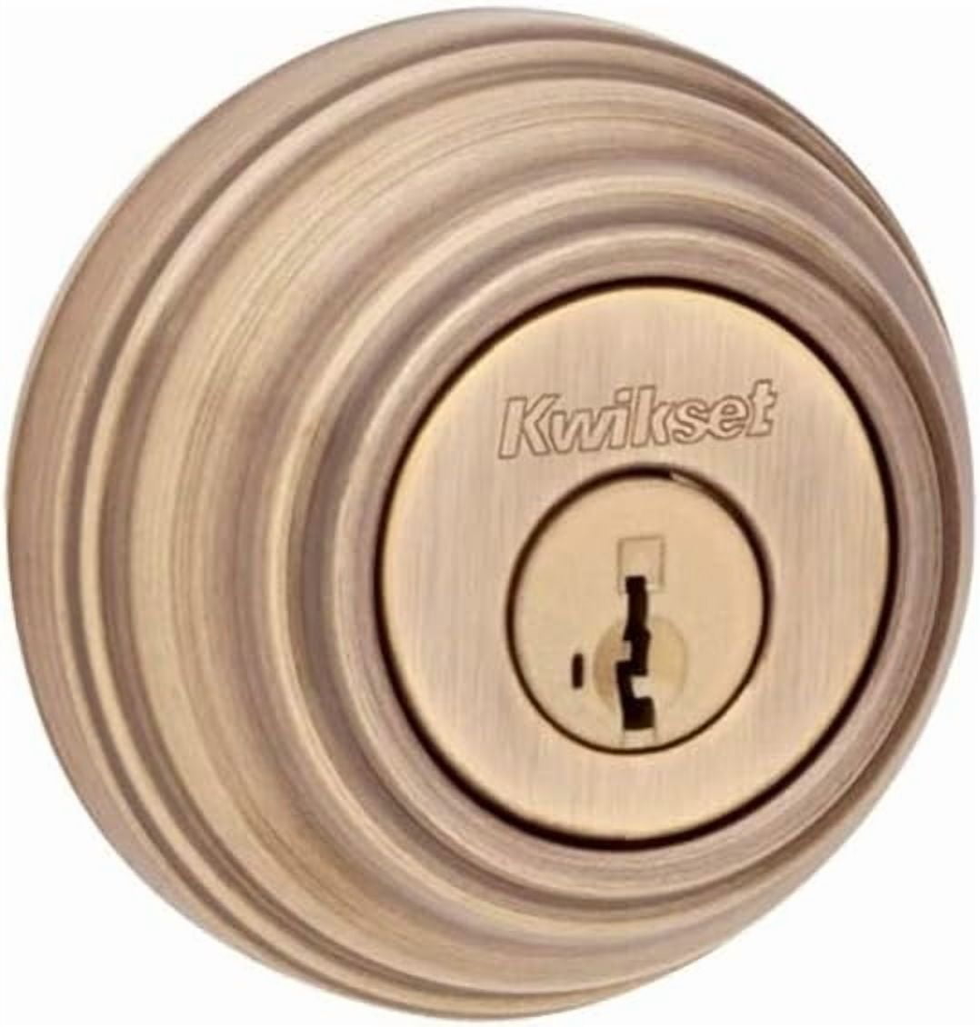 980 Deadbolt, Keyed One Side, Featuring SmartKey Security™ in Antique ...