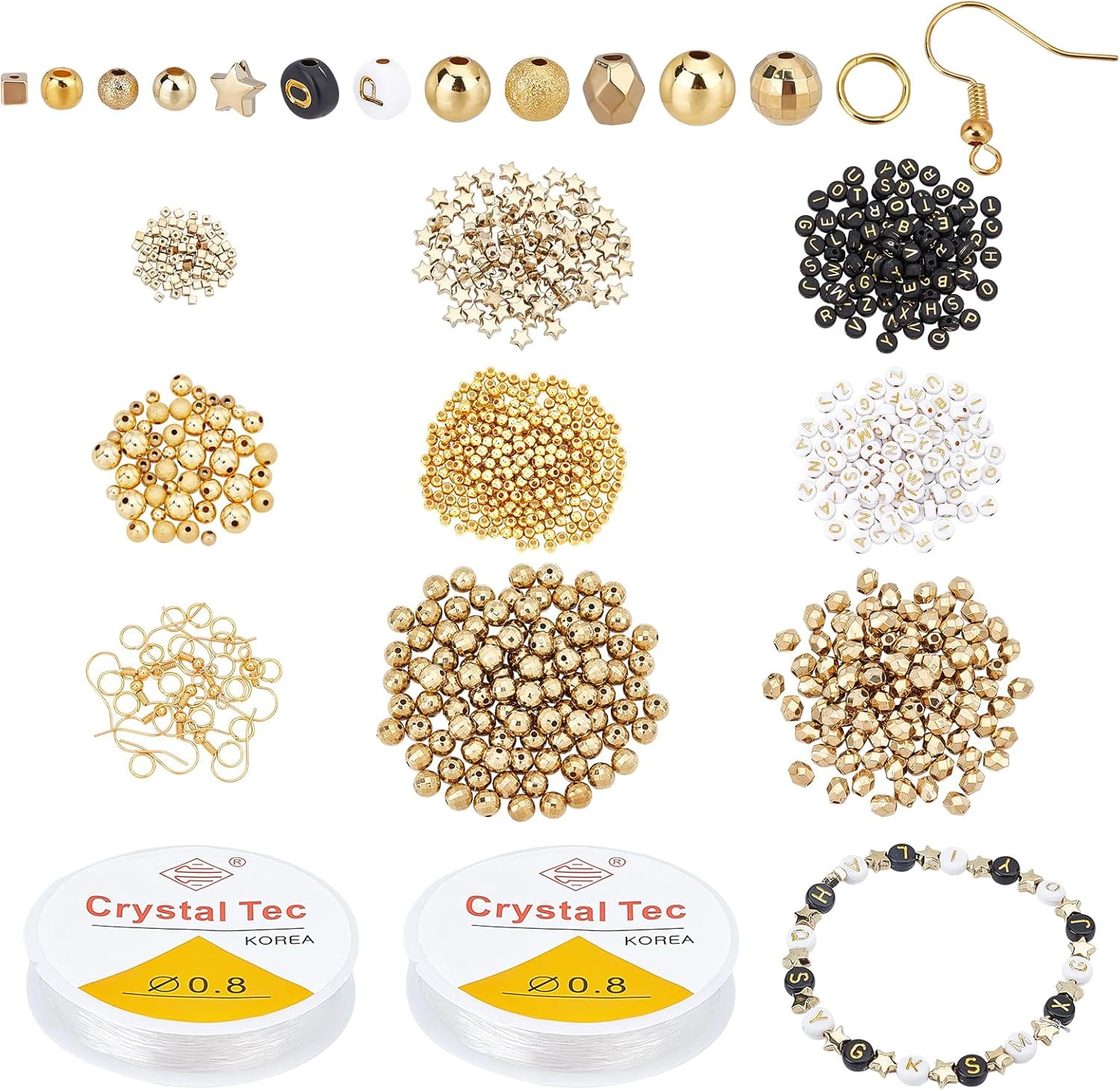 980 Pcs Earring Making Kits Including CCB Plastic Brass Acrylic Beads ...
