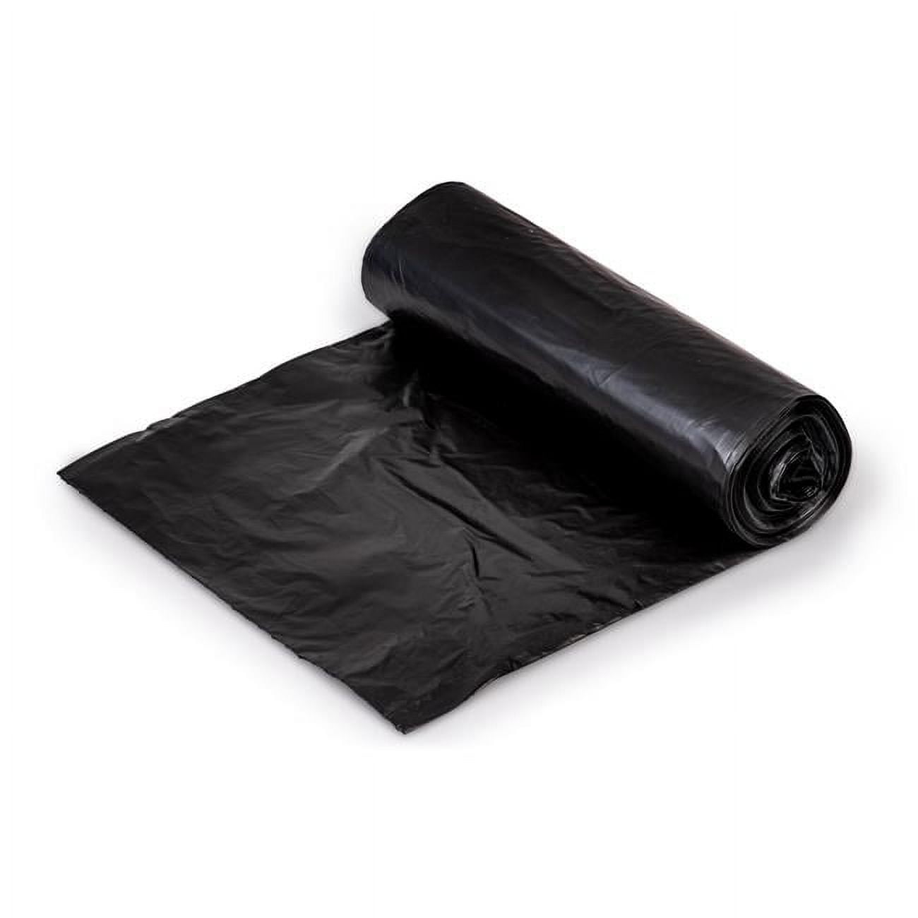 Tcare 60 Gallon Extra Heavy Duty Trash Bag, Black HDPE, 17 Mic ...