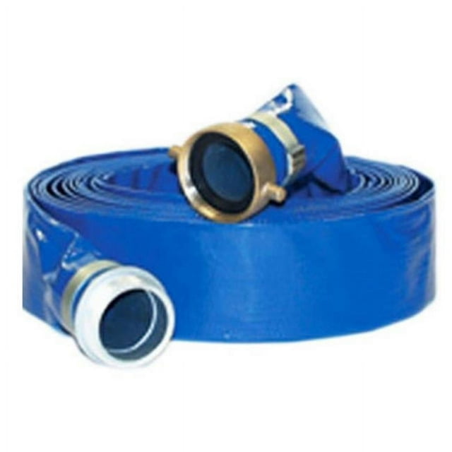 98138045 2 in. x 50 ft. PVC Lay Flat Discharge Hose Coupled M x F Short ...