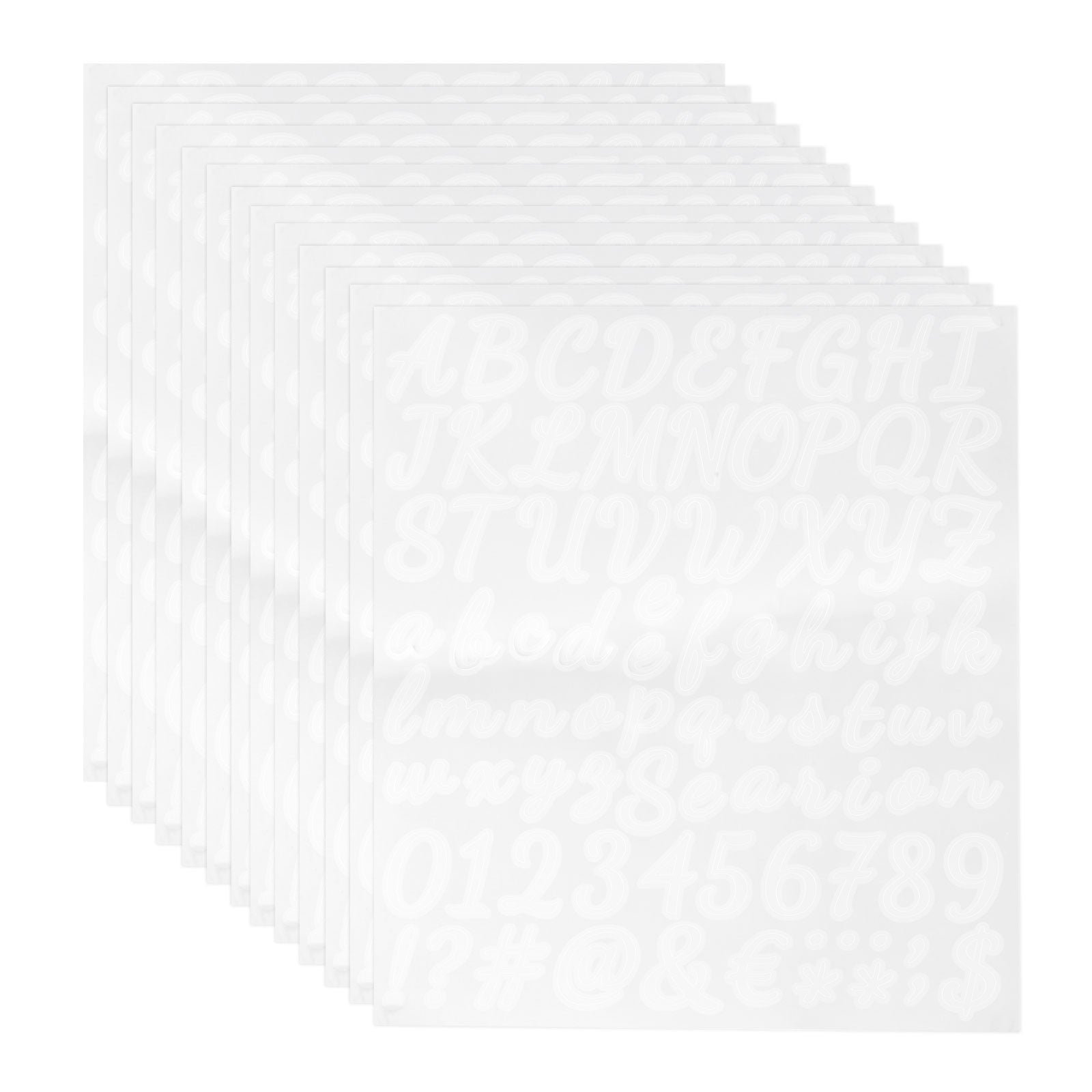 984 Pieces Vinyl Letter Stickers, 12 Sheets 1 Inch White Self-Adhesive ...